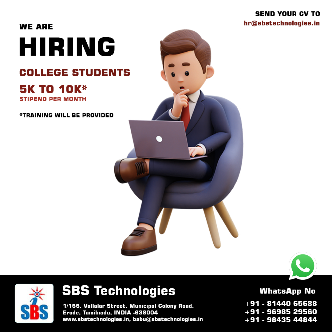 Smart Jobs - Placement Drive by SBS Technologies